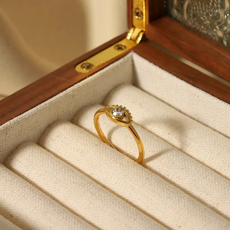 Evil Eye Ring – Waterproof, Anti-Tarnish & Everyday Wear